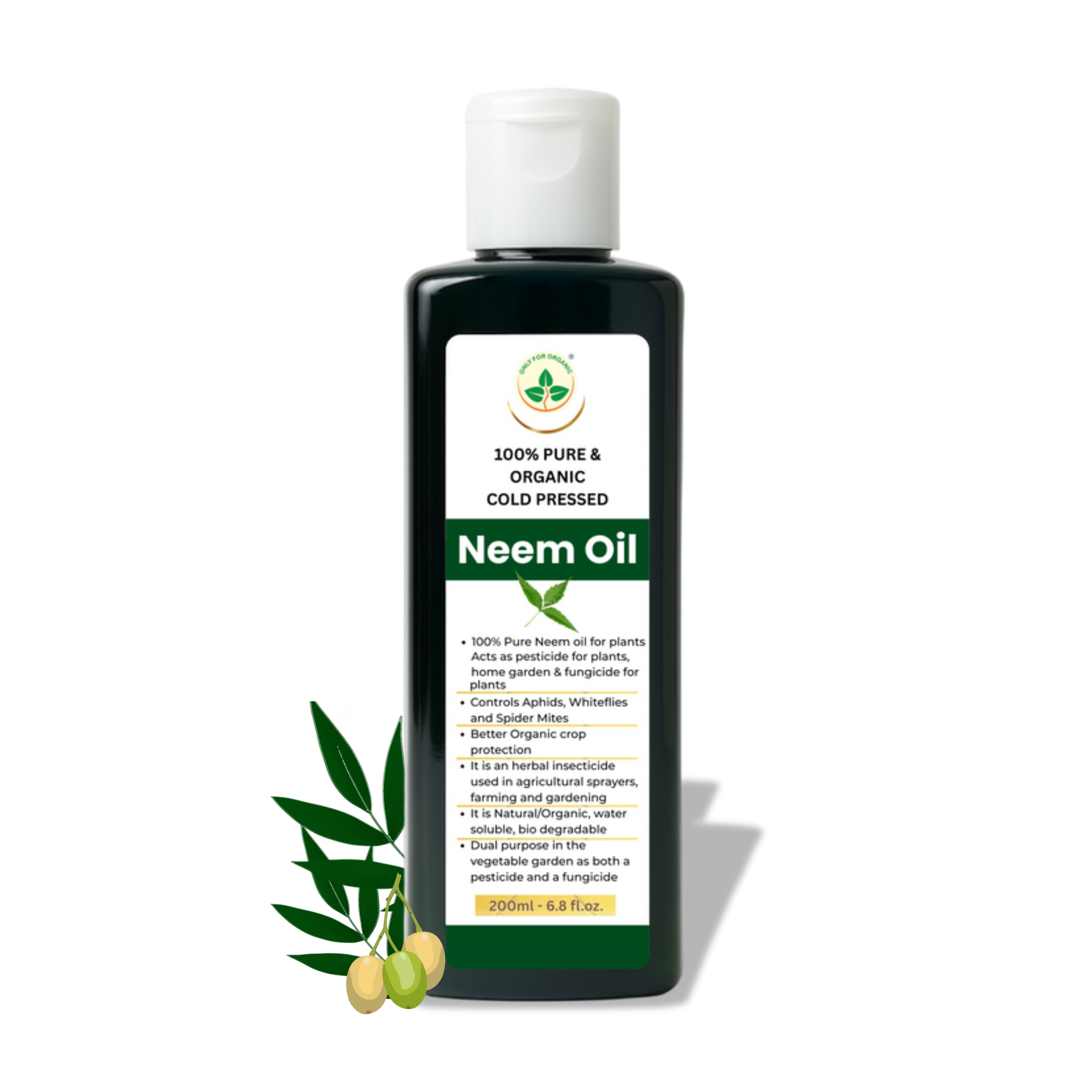 Neem Oil - 200ml ( 100% Pure & Organic Cold Pressed ) – ONLY FOR ORGANIC