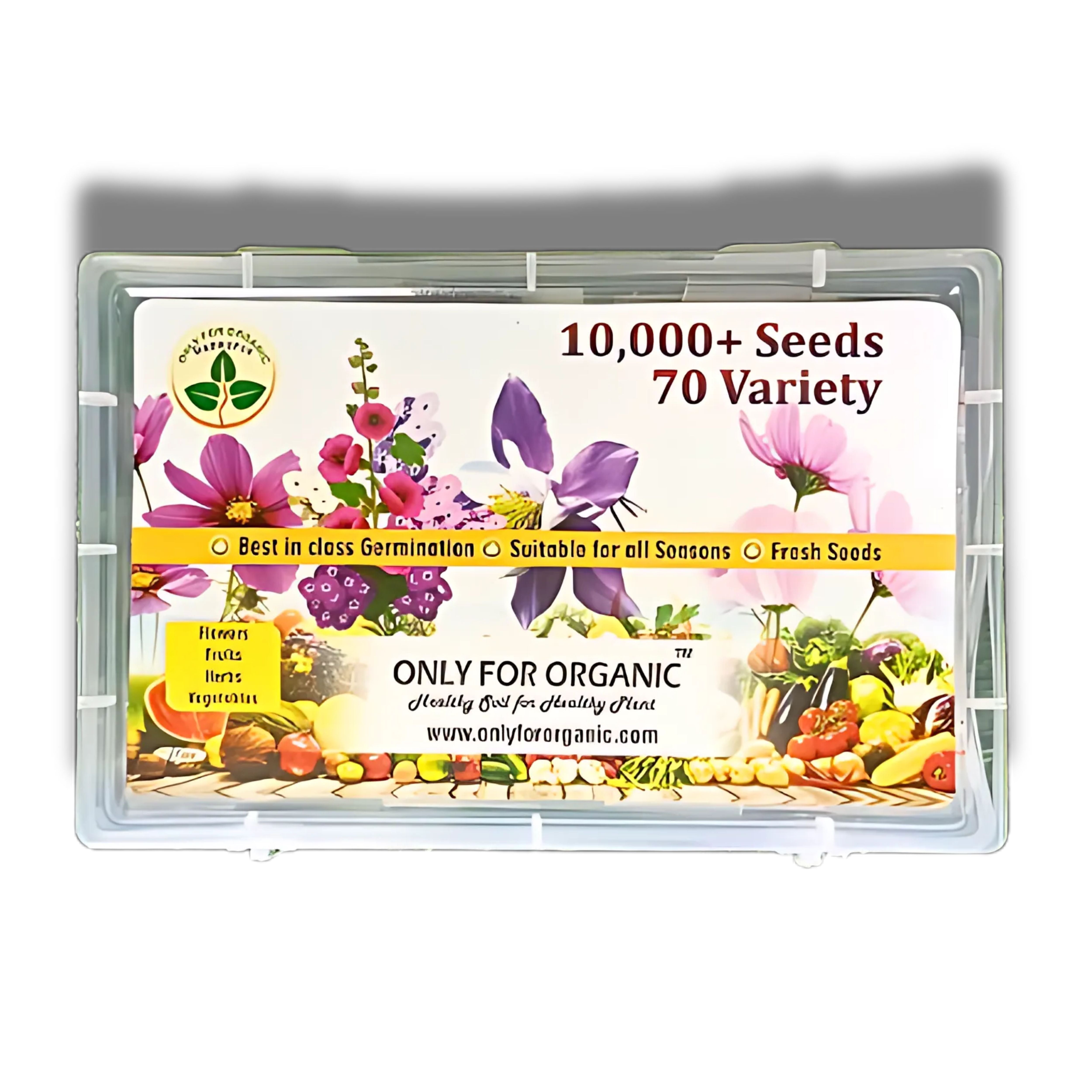 Flower, Fruit, Herbs and Vegetable seeds combo (10000+ seeds, 70 varie ...